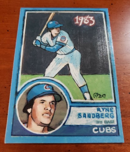 Baseball Art Card Print of Ryan Sandberg, 83 | eBay