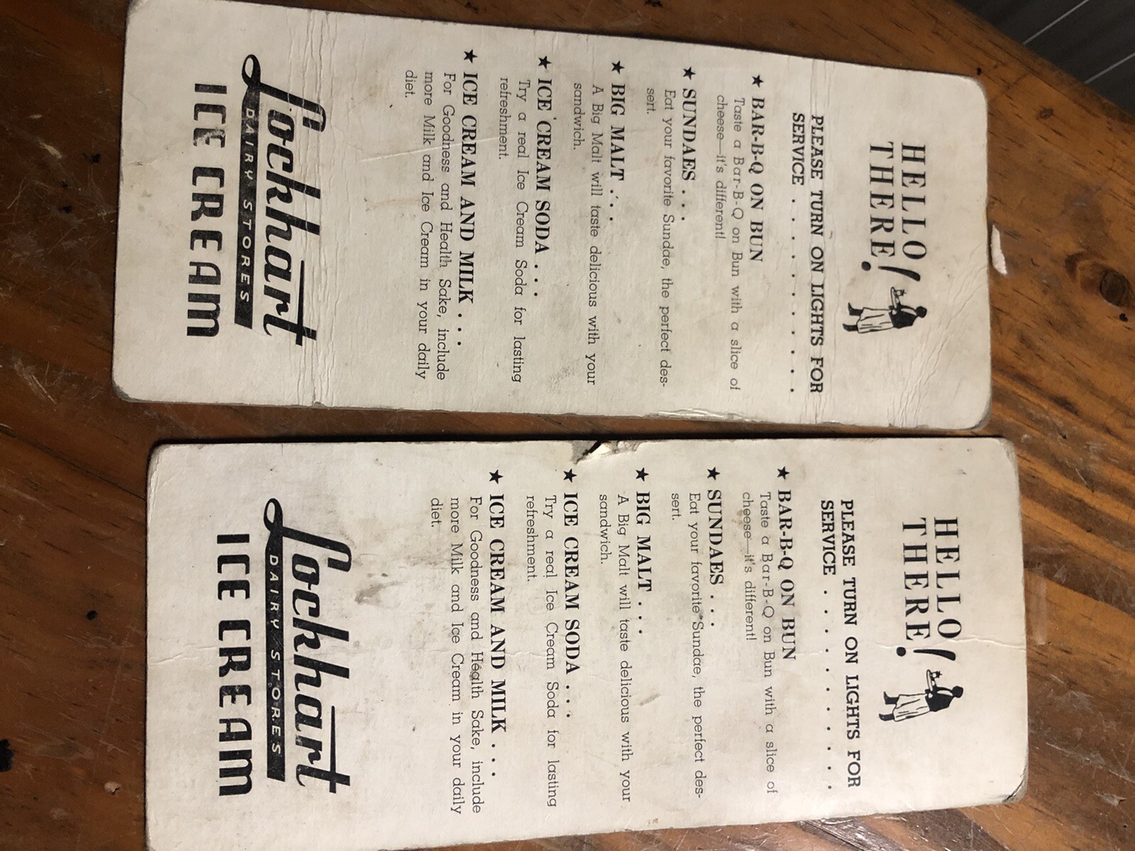 Lockharts Dairy Stores- Vintage Original -Menu -LOCKHART, Texas c. 1940 ...