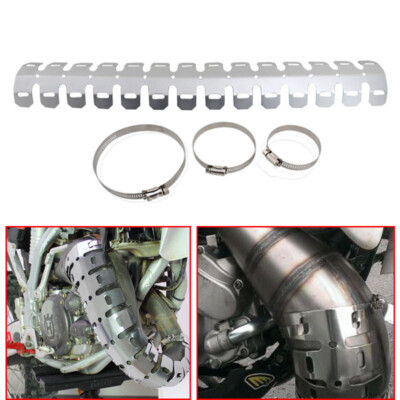 Universal 60cm Metal Exhaust Muffler Pipe Leg Protector Heat Shield ...