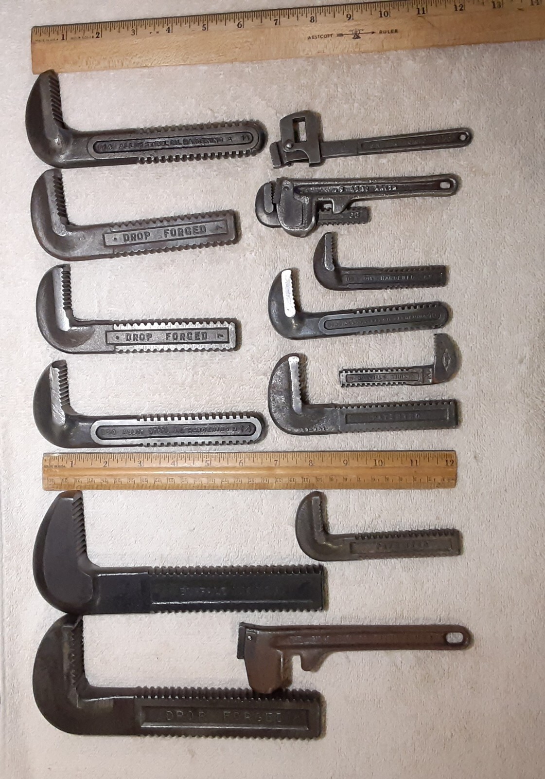 Mixed Lot Pipe Wrench Parts Jaw Heel Jaw RIDGID TRIMO PROTO USHCO ...