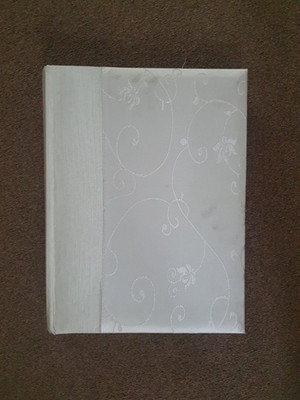 White Wedding Guest Book / Photo Album – Blank Pages – Satin Cover ...