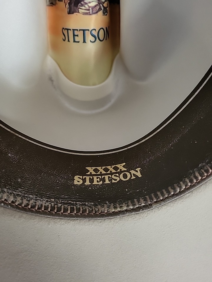 Vintage Stetson 4X Beaver Felt Hat Bone Silverbelly Size 7-1/4 | eBay