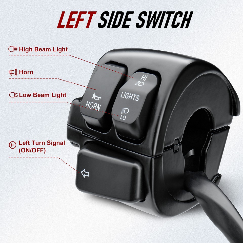 Harley Handlebar Switch Control Kit for 96-06 Sportster Dyna Softail ...