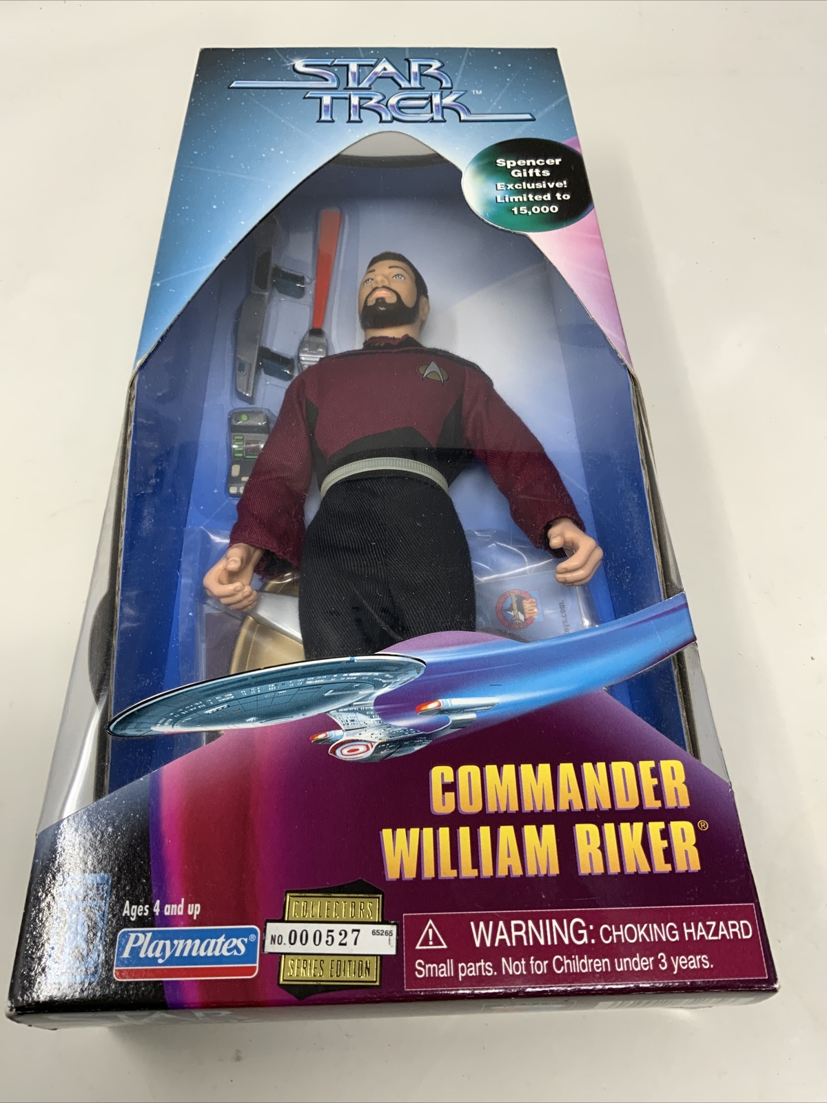 Playmates STNG Commander William Riker Spencer Gifts Exclusive NEW | eBay