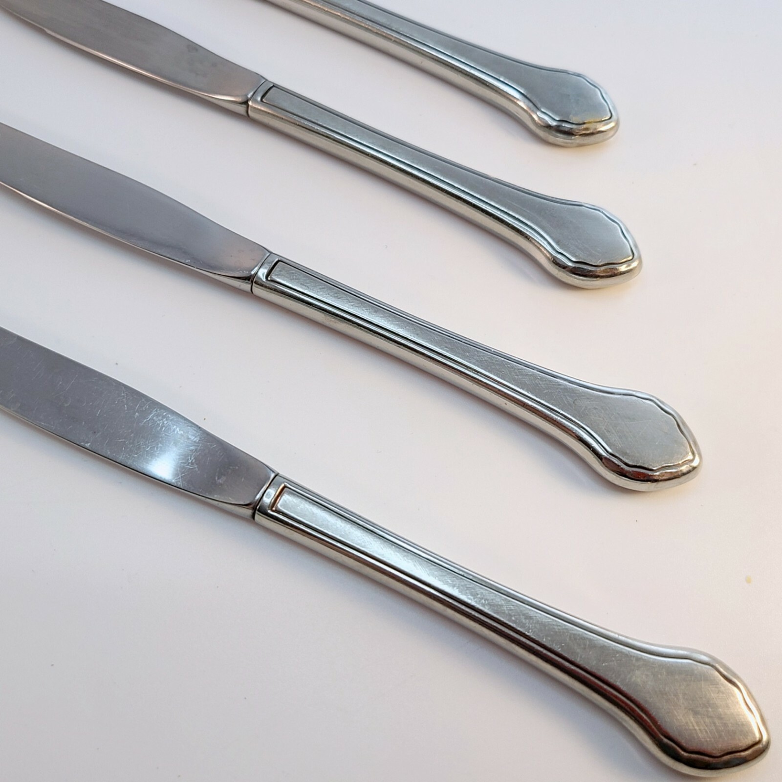 4 Oneida Dinner Knives Summer Mist Autumn Glow Deluxe Stainless Rogers ...