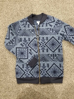 GYMBOREE Boys BLUE AZTEC PATTERN sweater ZIPPER EUC size 7/8 | eBay
