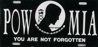 Prisoner of War POW Missing in Action MIA Metal License Plate Garage ...