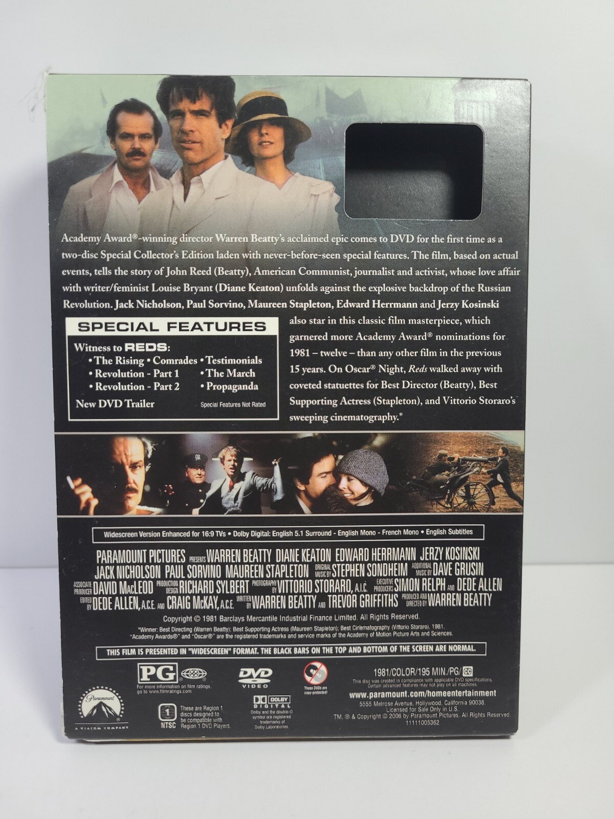 Reds (DVD, 2006, 2-Disc Set, 25th Anniversary Edition, Slipcover ...