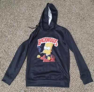 BART SIMPSON BACKWOODS BLACK HOODIE PULLOVER SWEATSHIRT Smoking ...