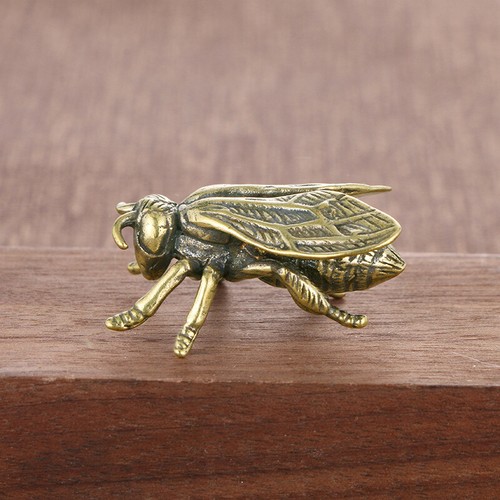 Brass Bee Figurine Small Statue House Table Decoration Insect Animal ...