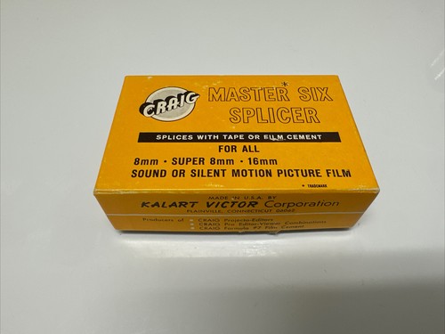 CRAIG Master Six Splicer for all 8mm -Super 8mm-16mm Sound Silent ...