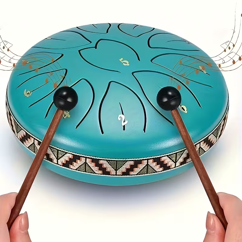 Steel Tongue Drum 11 Notes 6 Inch D-Key Panda Drum Percussion ...