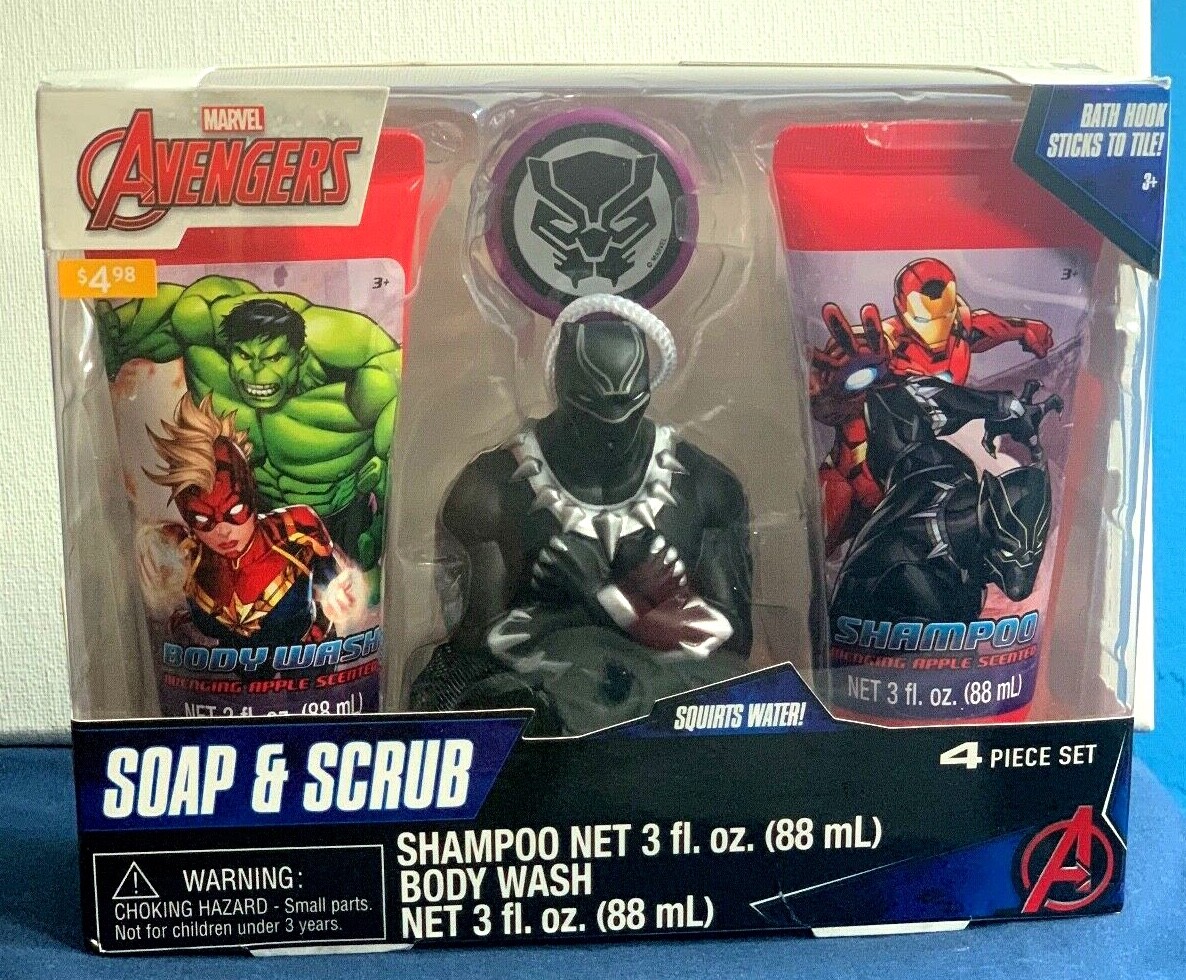 MARVEL AVENGERS 4 PIECE SET SOAP & SCRUB AGES 4+ NEW | eBay