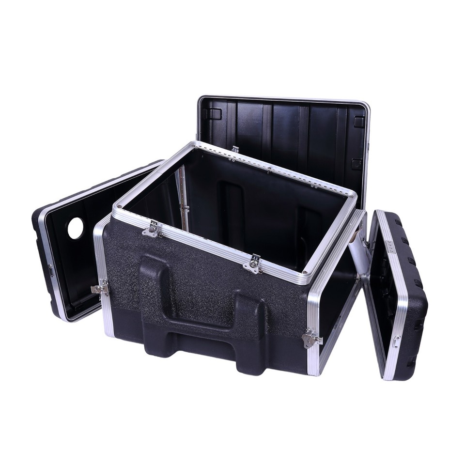Crossrock Lightweight Molded Slant-Top Console Rack Case, 10U Top and ...