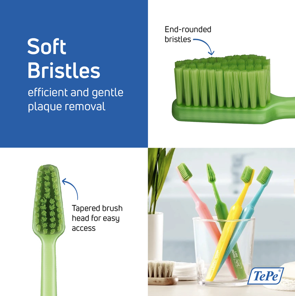 TePe GOOD™ Regular Soft Bristle Toothbrush – Bioplastic Adult ...