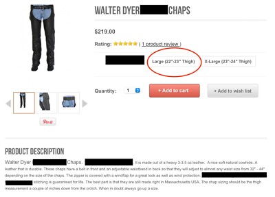 Walter Dyer riding chaps. - fit 160-190 lb male see product description ...