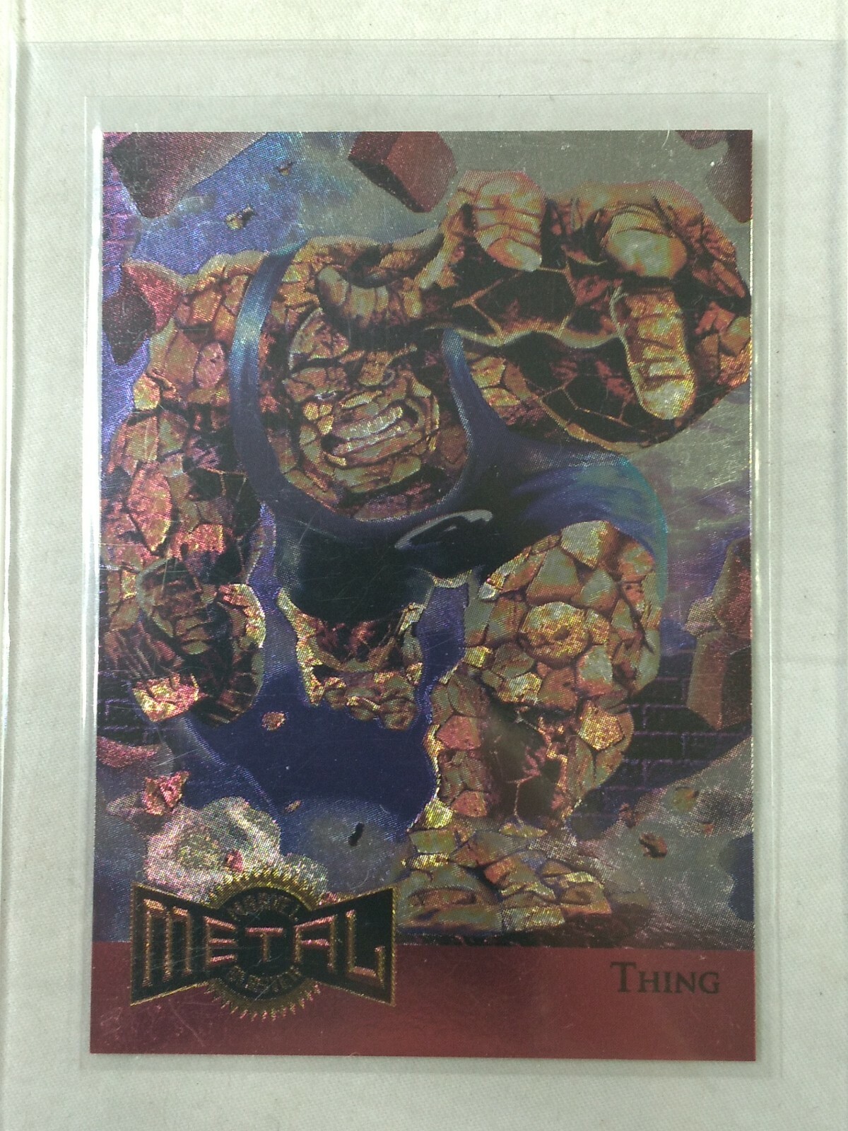 1995 Marvel Metal Blaster Thing Insert Chase Card 14 of 18 Fleer | eBay