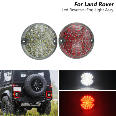 For Land Rover Defender 95mm Led Round Rear Fog Reverse Backup Light ...