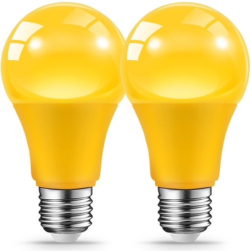 JAHEKS LED Yellow Bug Light Bulbs for Outdoor Indoor Porch, 9W LED ...