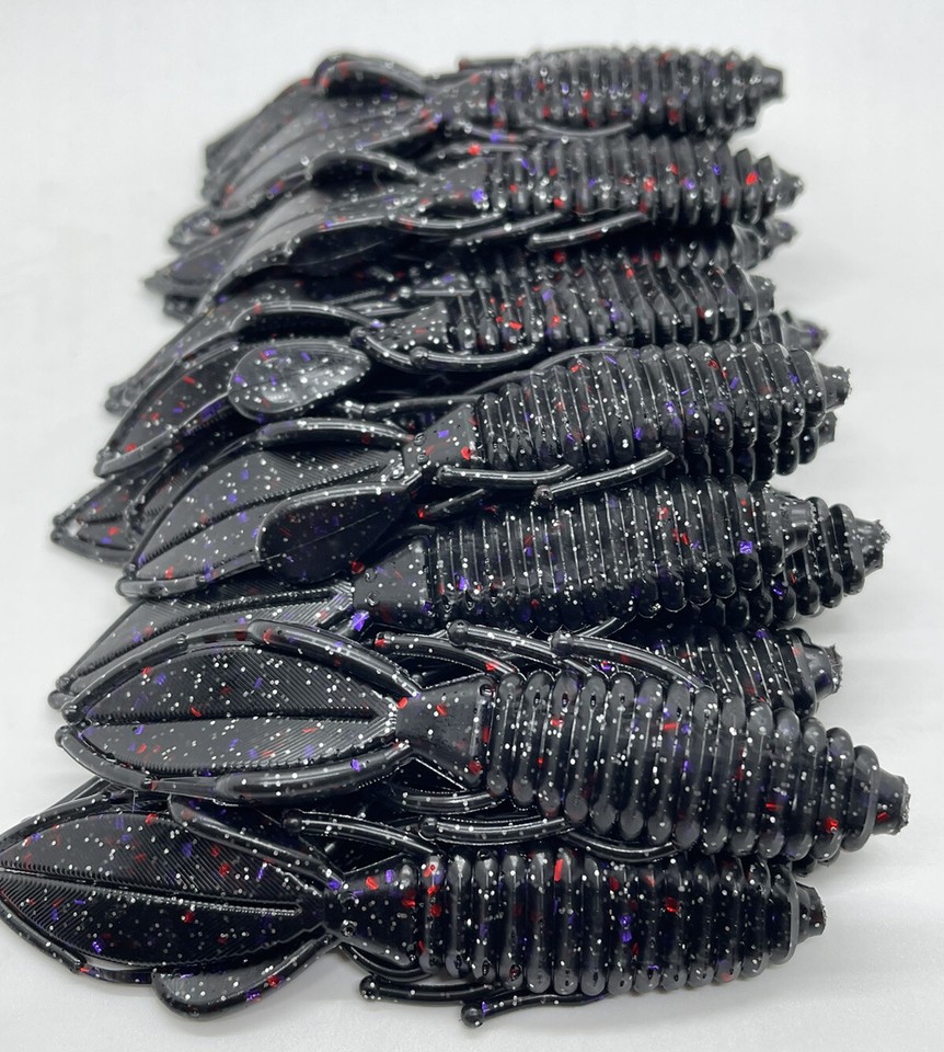 15ct lot 4.25in soft Plastic Beaver tail Creature Baits Bass Fishing ...