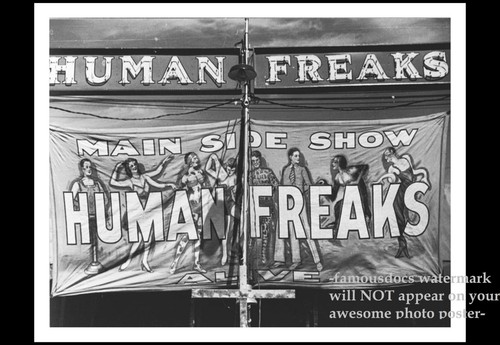 11x14 Circus Freak PHOTO Poster Scary Creepy Weird Carnival Tent Sign ...