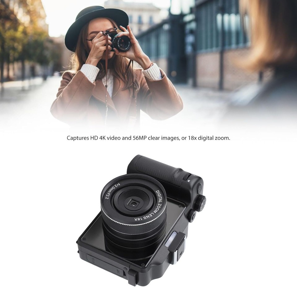 4K Digital Cameras 48MP 60FPS Video Camera WiFi & App Control for ...