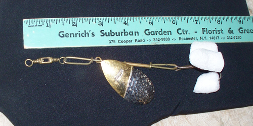 VINTAGE W.T.J. LOWE TEXTURED SPOON WITH TACKLE- SIGNED BUFFALO, N.Y ...