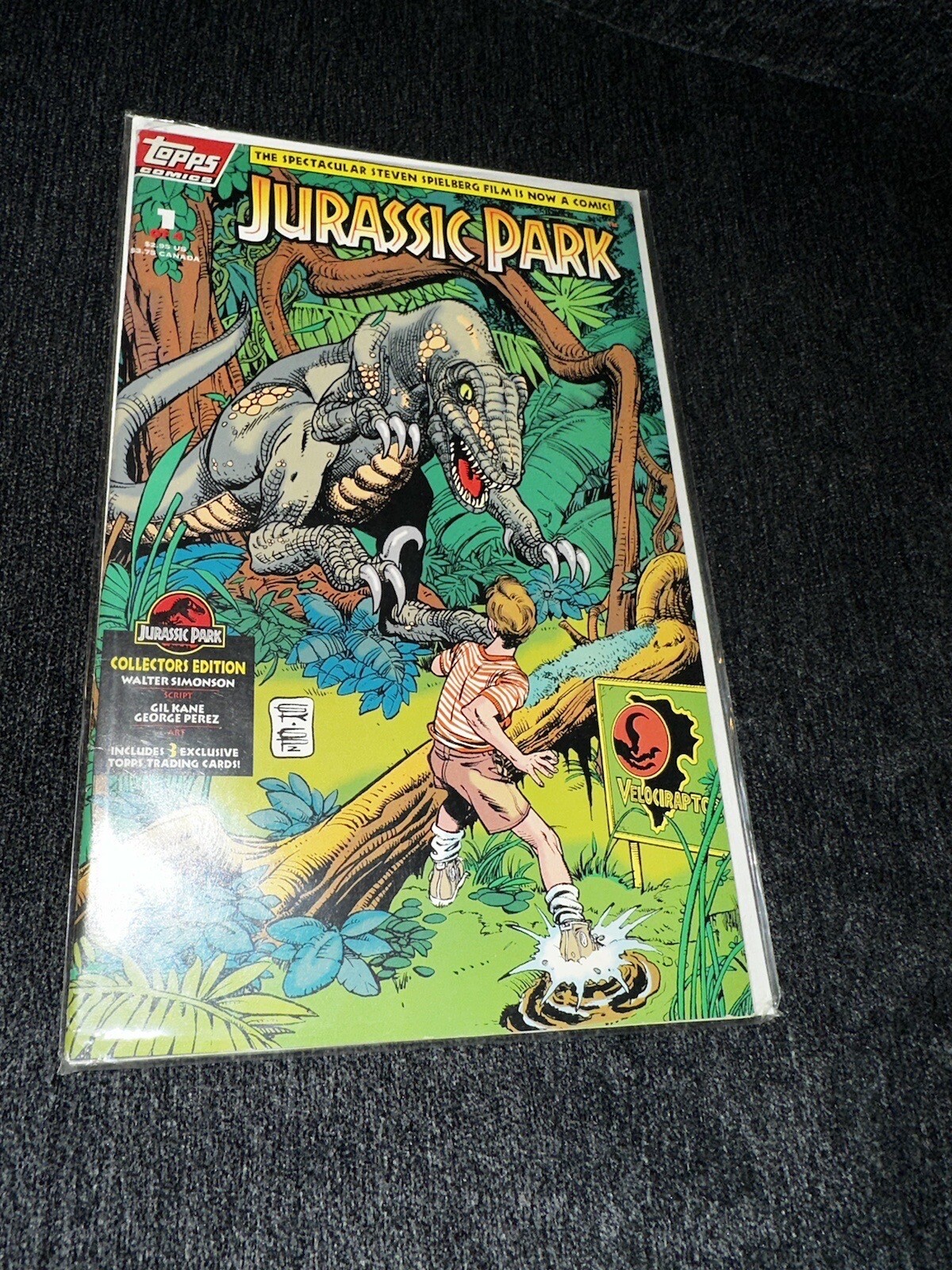 Topps Comics Jurassic Park #1 Movie Adaptation Collector’s Edition LOT ...