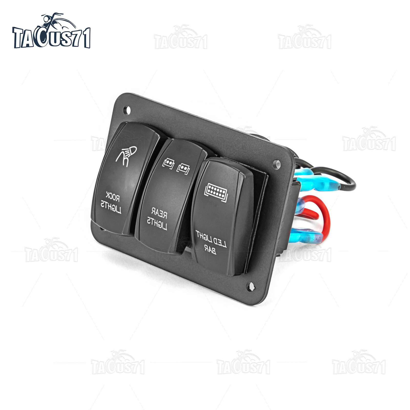 3 Gang Toggle Rocker Switch Panel 12V-24V for Car Boat Marine RV Truck ...