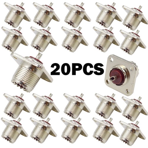 20X UHF Female Jack SO239 SO-239 Flange Panel chassis mount connectors ...