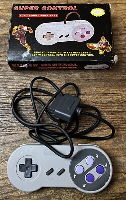 SUPER CONTROL SUPER NINTENDO CONTROLLER GAMEPAD WITH BOX | eBay