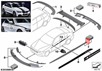 Genuine BMW Hybrid M2 M3 M4 Rear Spoiler Carbon Iridescent Colour ...