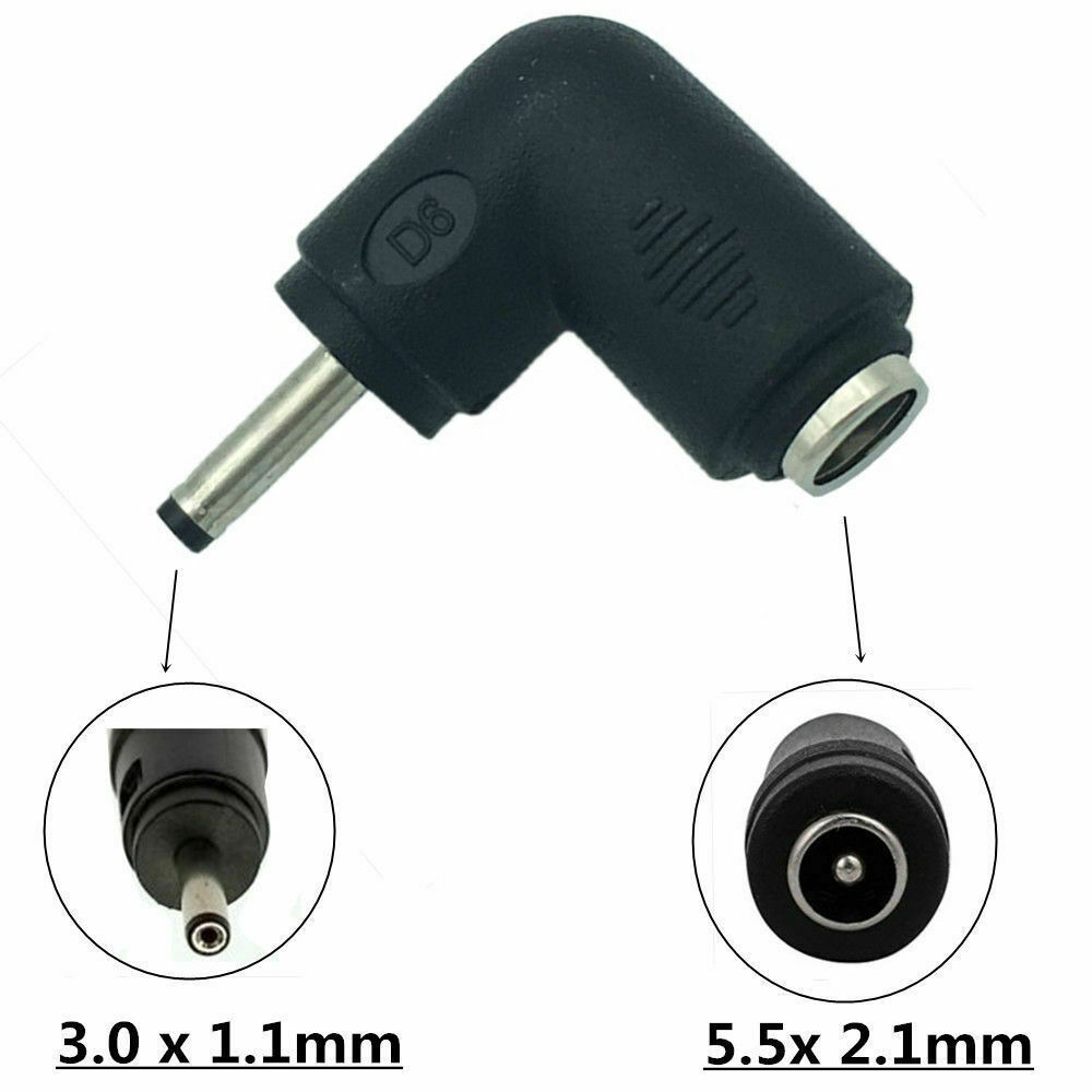 DC Power 3.0mm x 1.1mm Male to 5.5mm x 2.1mm Female Connector Adapter ...