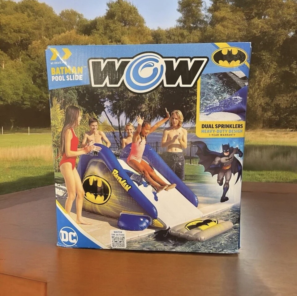 Wow Sports DC Comics Batman Large Inflatable Pool Slide for Kids and ...