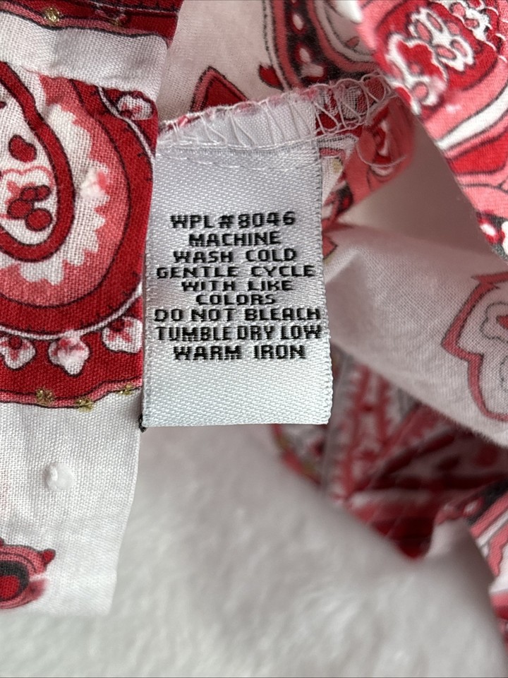 Style & Co Shirt Women Sz 16 SS Texture Top Blouse Pink Paisley Sparkle ...