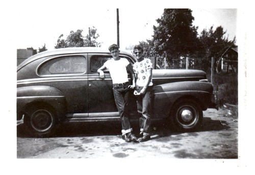 1940s Handsome Greaser Men Posing with Vintage Car Vintage Photo | eBay