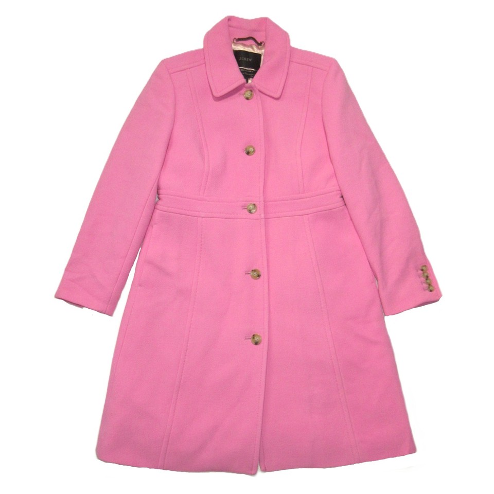 NWT J.Crew Classic Lady Day Coat in Retro Pink Doublecloth Wool ...