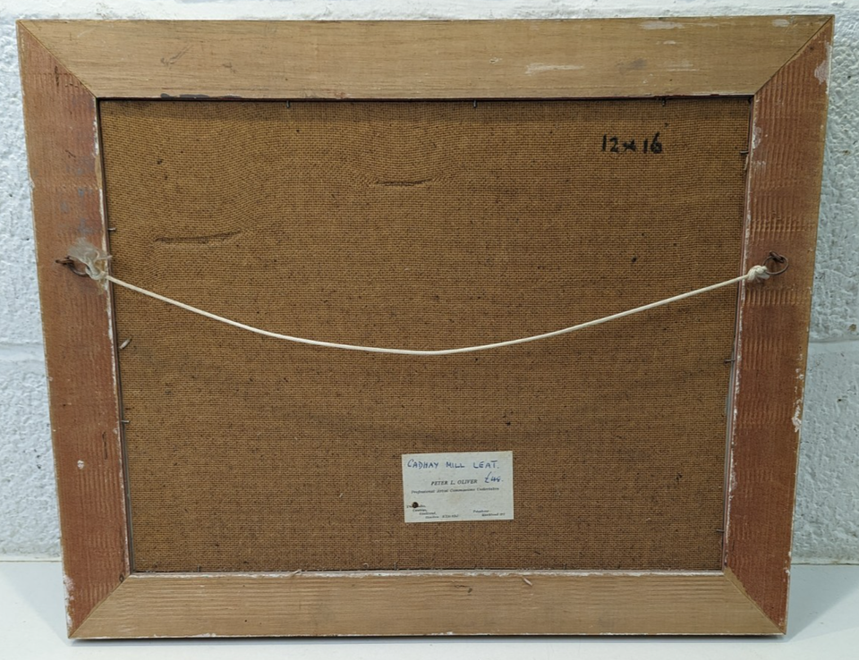 Peter Oliver (1927-2006) Original Oil On Board ' Cadhay Mill, Leat ...