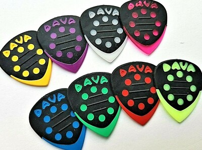 DAVA Control Grip Tip Guitar PICKS combo colors 8 PICKS | eBay