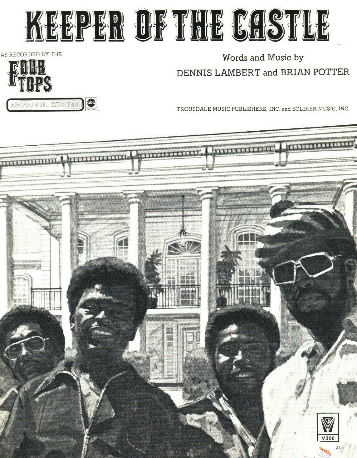 THE FOUR TOPS KEEPER OF THE CASTLE SHEET MUSIC PIANO/VOCAL/GUITAR ...