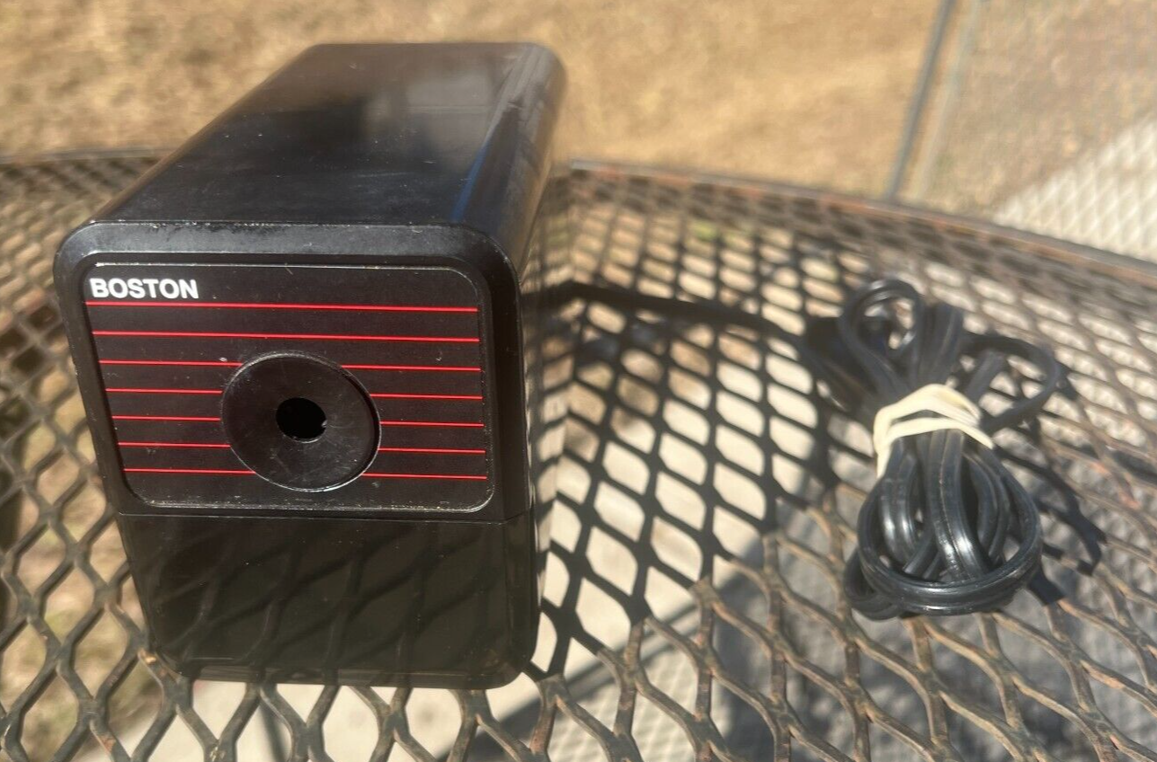 Electric Pencil Sharpener Boston Model 18 Black Vintage Made USA ...