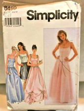 Simplicity D0769 8275 Misses Dress in 2 Lengths Gown Sewing Pattern for ...