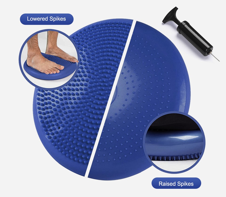 Blue Air Balance Wobble Cushion Stability Disc Ankle Strength Rehab ...