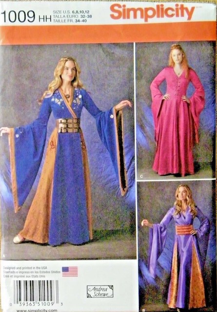 Simplicity Sewing Pattern 1009 HH Misses' Fantasy Costume Uncut for ...