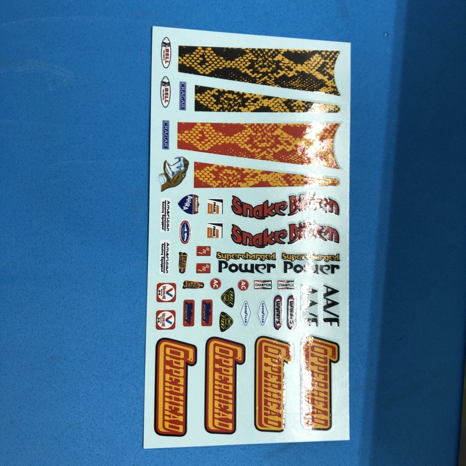 FOB Copperhead Dragster Drag Race AHRA NHRA DECAL SHEET AMT 1:25 LBR ...