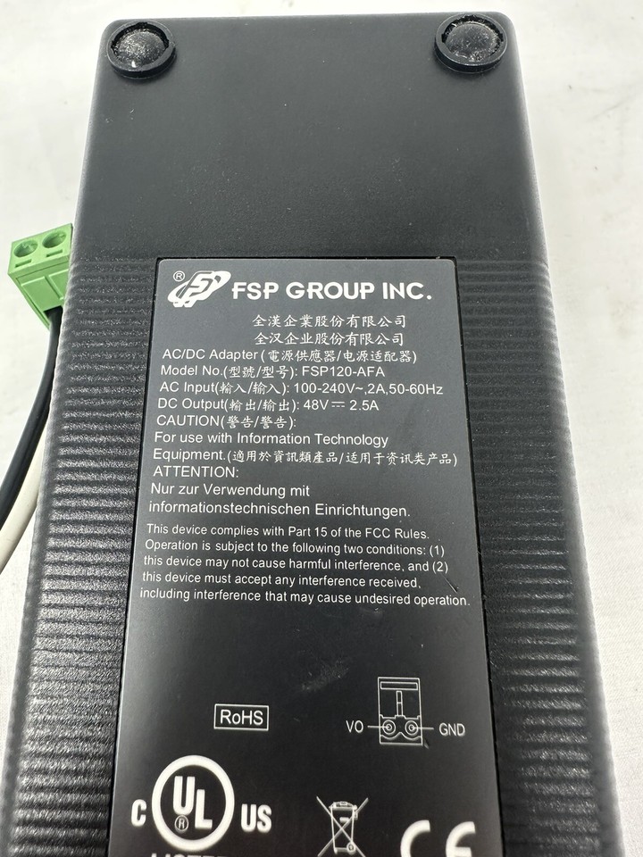 Original FSP FSP120-AFA Adapter 48V 2.5A 120W 2Pin Terminal Block Tips ...