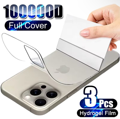 Film Hydrogel Screen Protector Full Cover For iPhone 16 15 Pro Max 14 ...