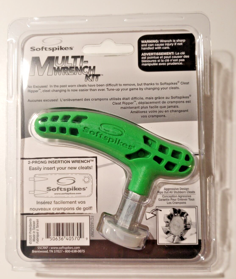 Softspikes Multi-Wrench Kit - Golf Cleat Ripper & 2-Prong Wrench | eBay