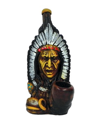 Fools Crow Native American Indian Chief Handmade Tobacco Smoking Hand ...
