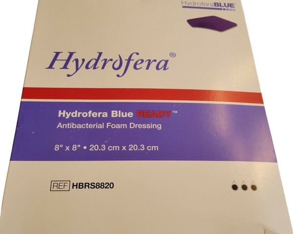 Hydrofera Blue READY Antibacterial Foam Dressing - Pack of 8 (HBRS8820 ...